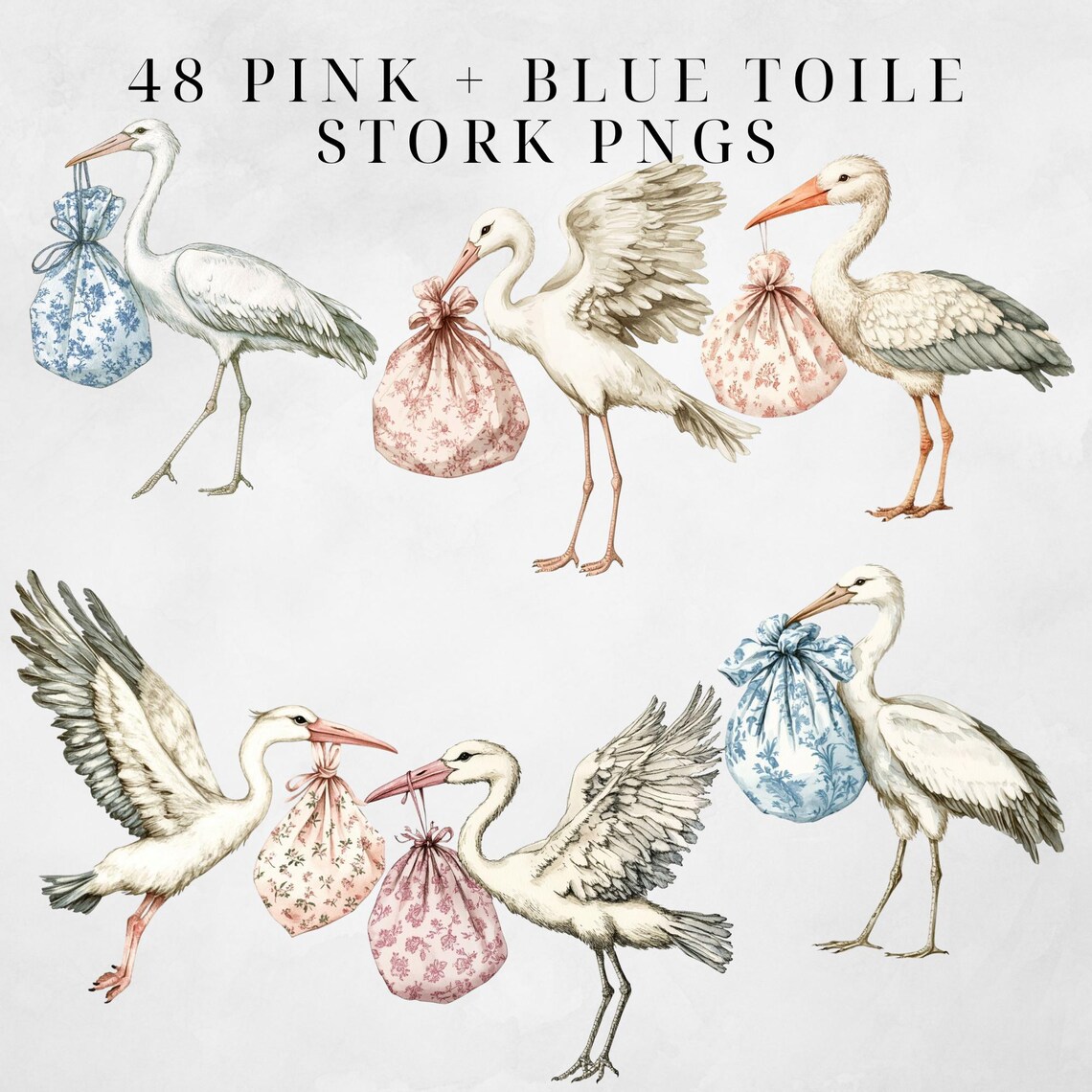Stork Baby Clipart Stork Baby Shower Toile Baby Shower Clipart Toile De ...