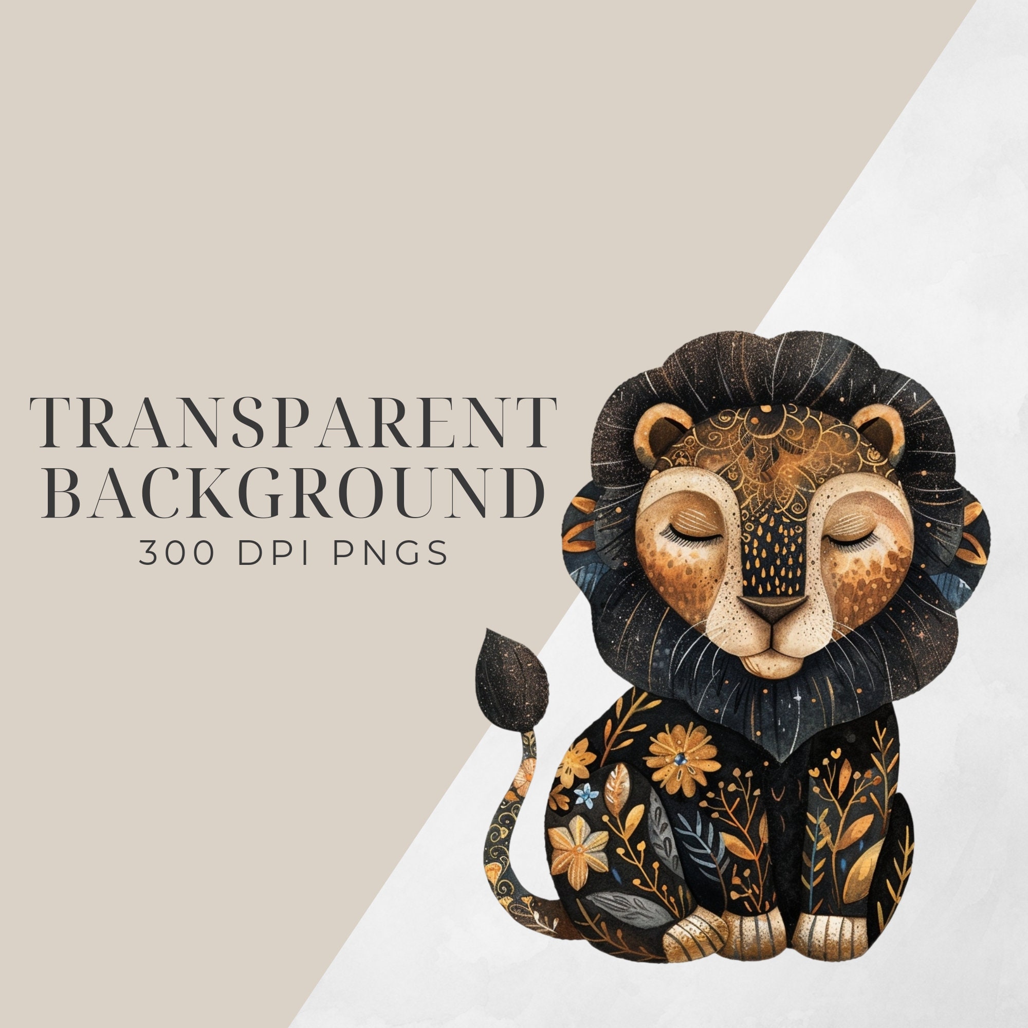 Quirky Safari Animal Clipart Jungle Clipart Quirky Clipart Whimsical ...