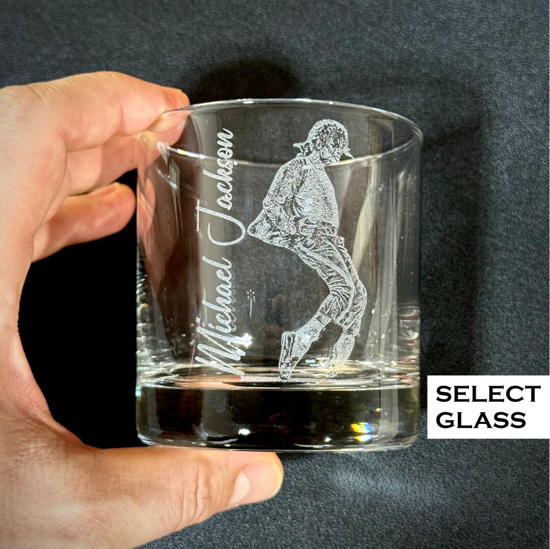 Michael Jackson Photo Engraved Glass Gift Custom Photo Gift for Him ...