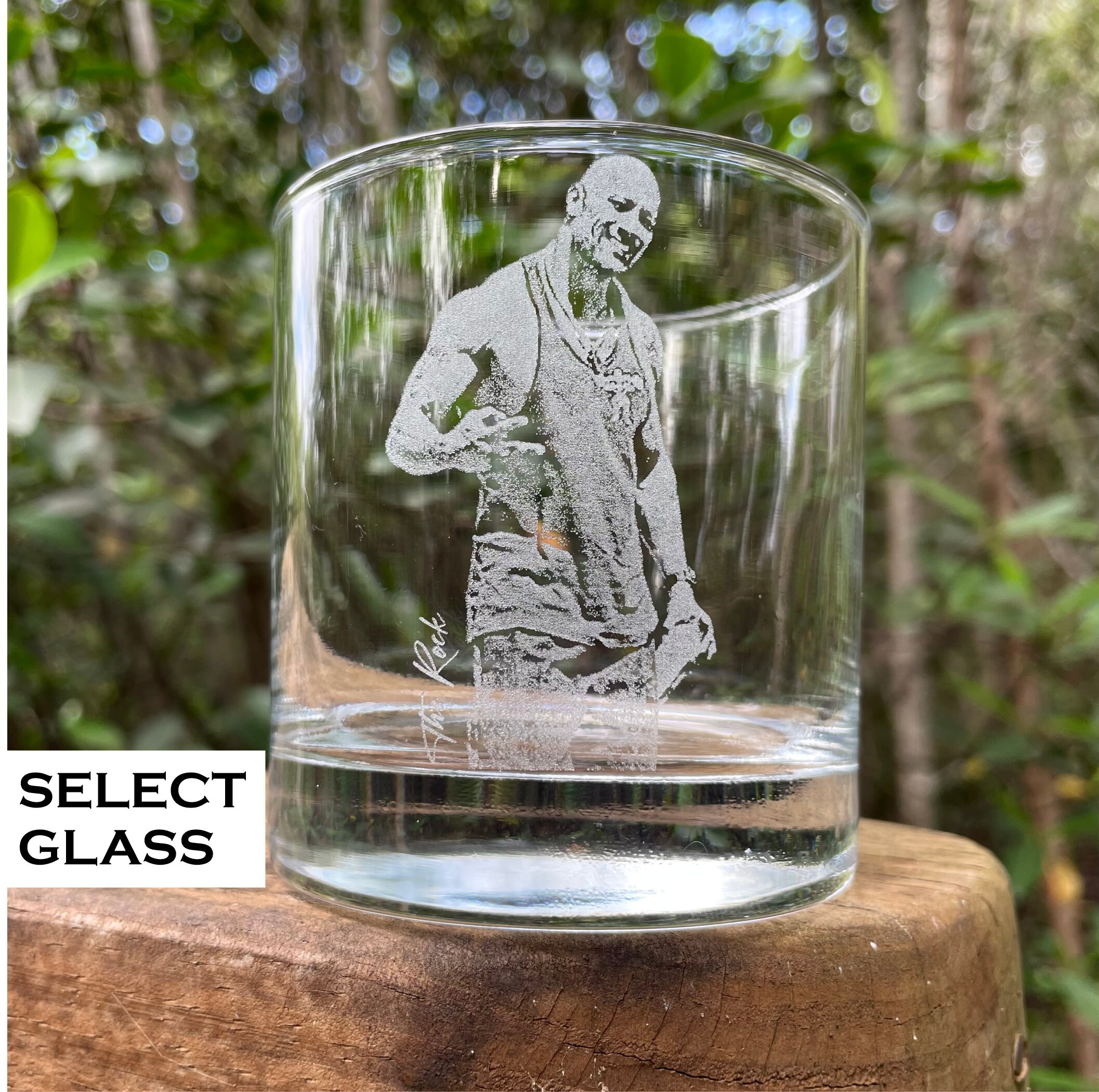 The Rock Dwayne Johnson Picture Glass Engraved Gift Custom Photo Gift ...