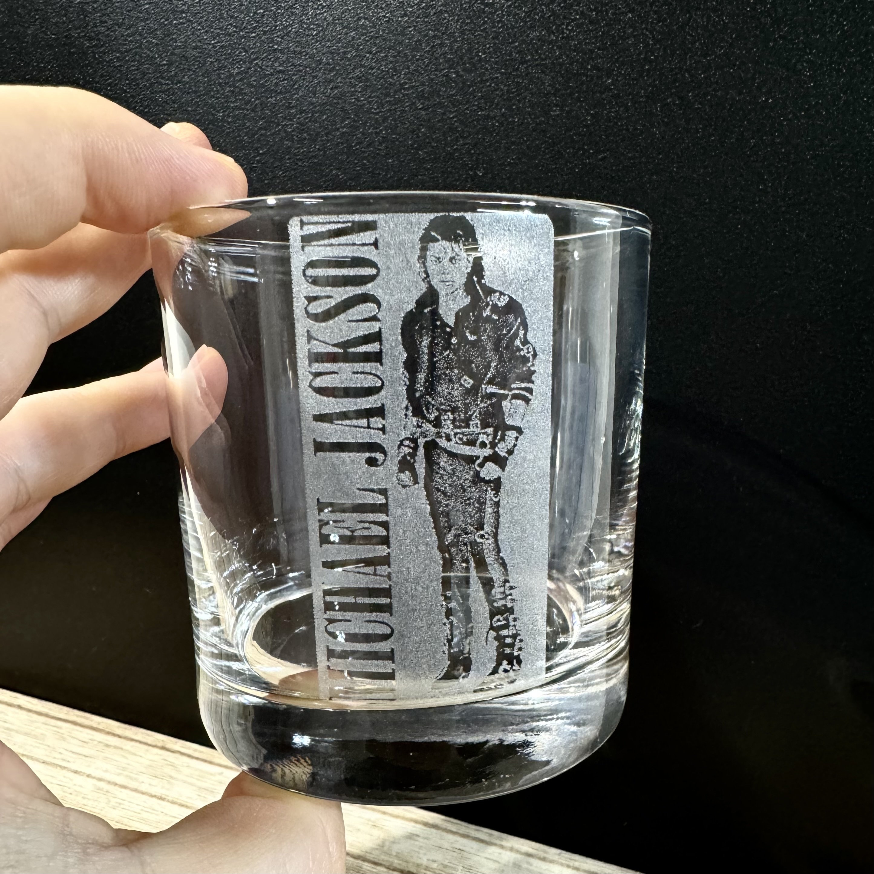 Michael Jackson Photo Engraved Glass Gift Custom Photo Gift for Him ...