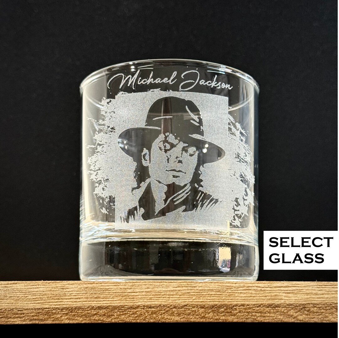 Michael Jackson Glass Engraved Gift Custom Photo Gift for Him Celebrity ...
