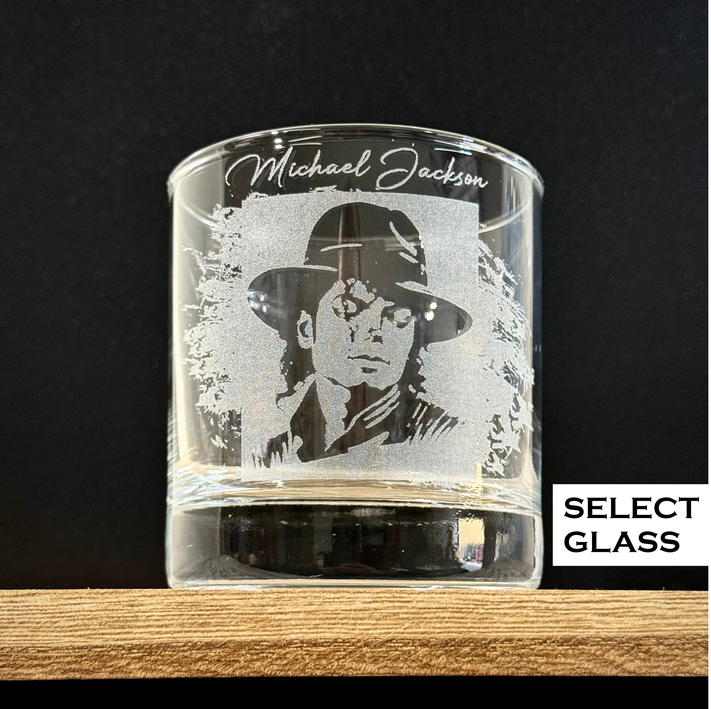 Michael Jackson Glass Engraved Gift Custom Photo Gift for Him Celebrity ...