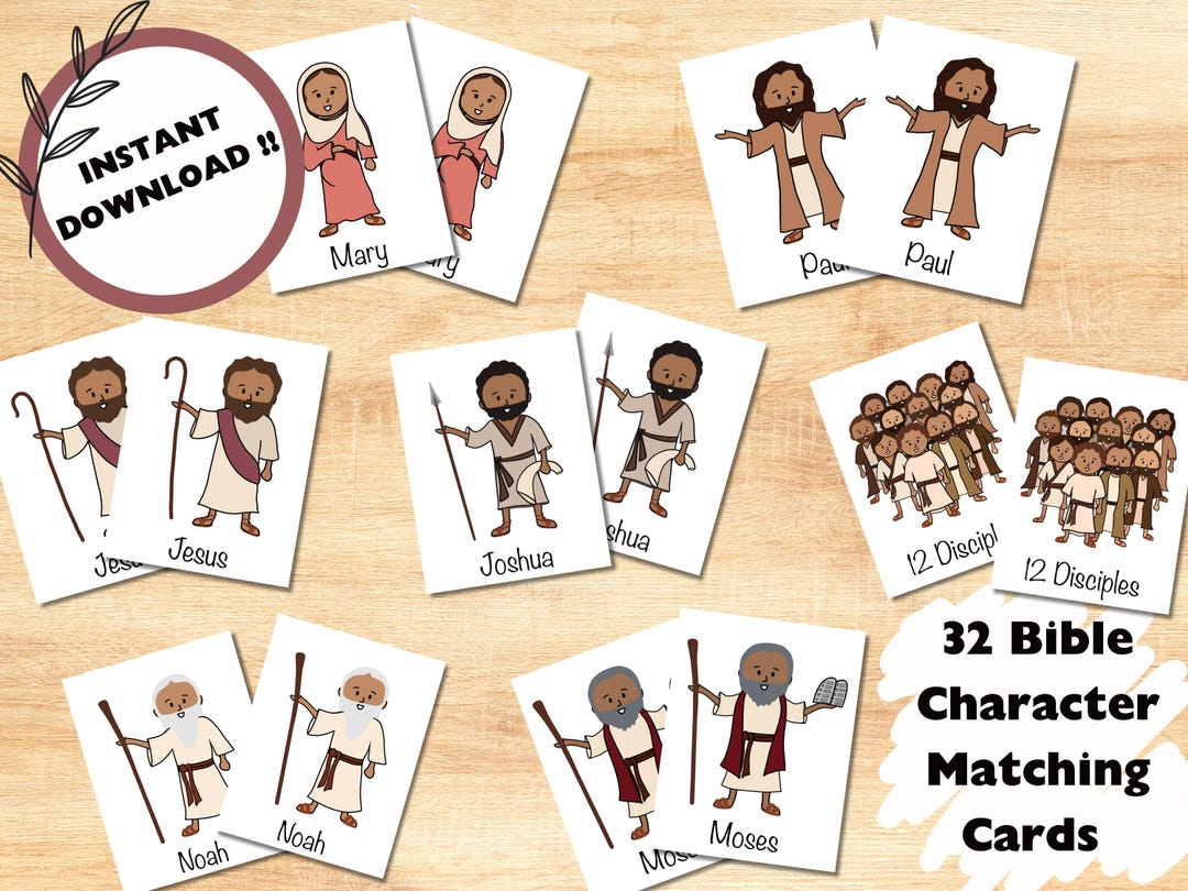 Kids Bible Character Game | Christian Kids Activity | Downloadable ...