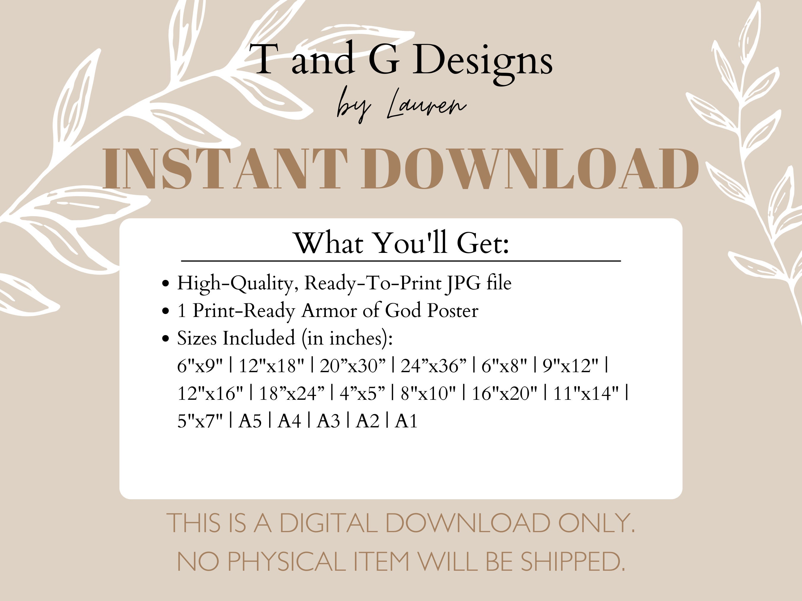 Armor of God Poster Sunday School Classroom Posters Christian Playroom ...