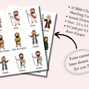 Kids Bible Character Game Christian Kids Activity Printable Bible ...