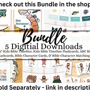 BUNDLE! - Bible Timeline Printable - Christian Homeschool Flashcards ...