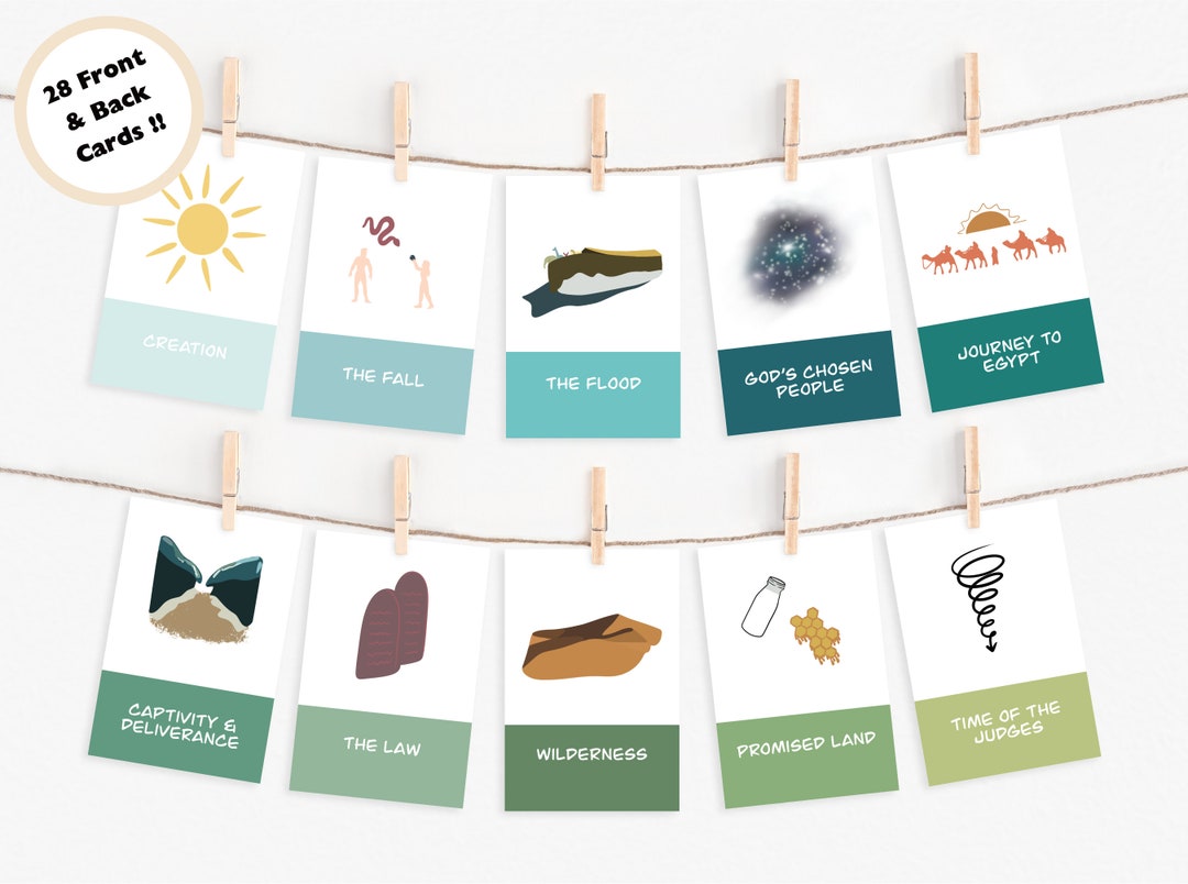 Bible Timeline Flashcards Kids Christian Resources Kids Bible ...