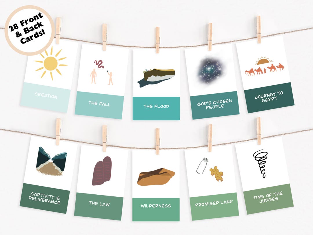 Bible Timeline Flashcards Kids Christian Resources Kids Bible ...