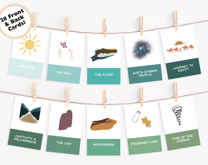 Children's Bible Timeline Cards | Kids Printable Story of the Bible ...