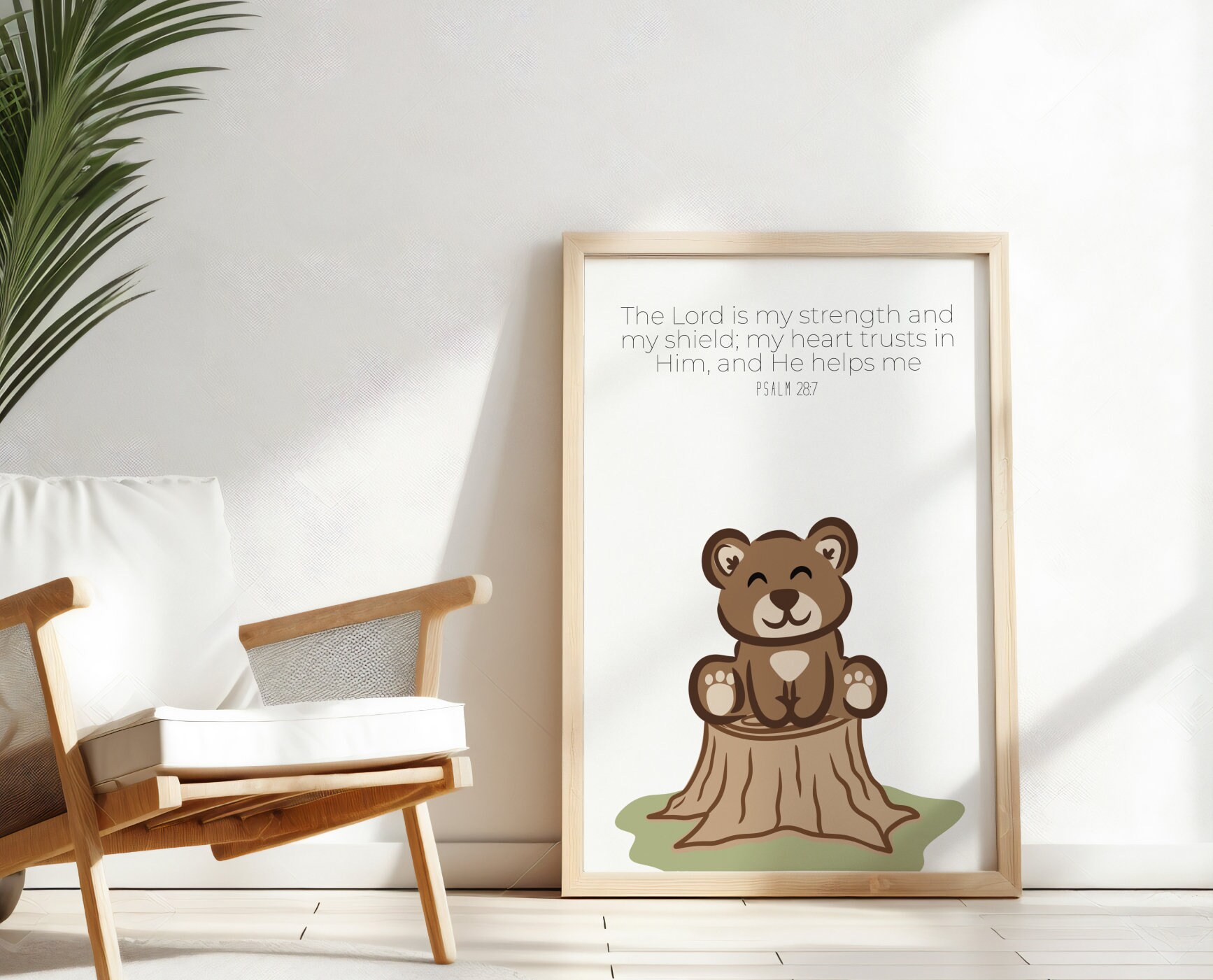 Forest Animals Boy Nursery Bible Verse Prints Set of 5 Christian Girl ...