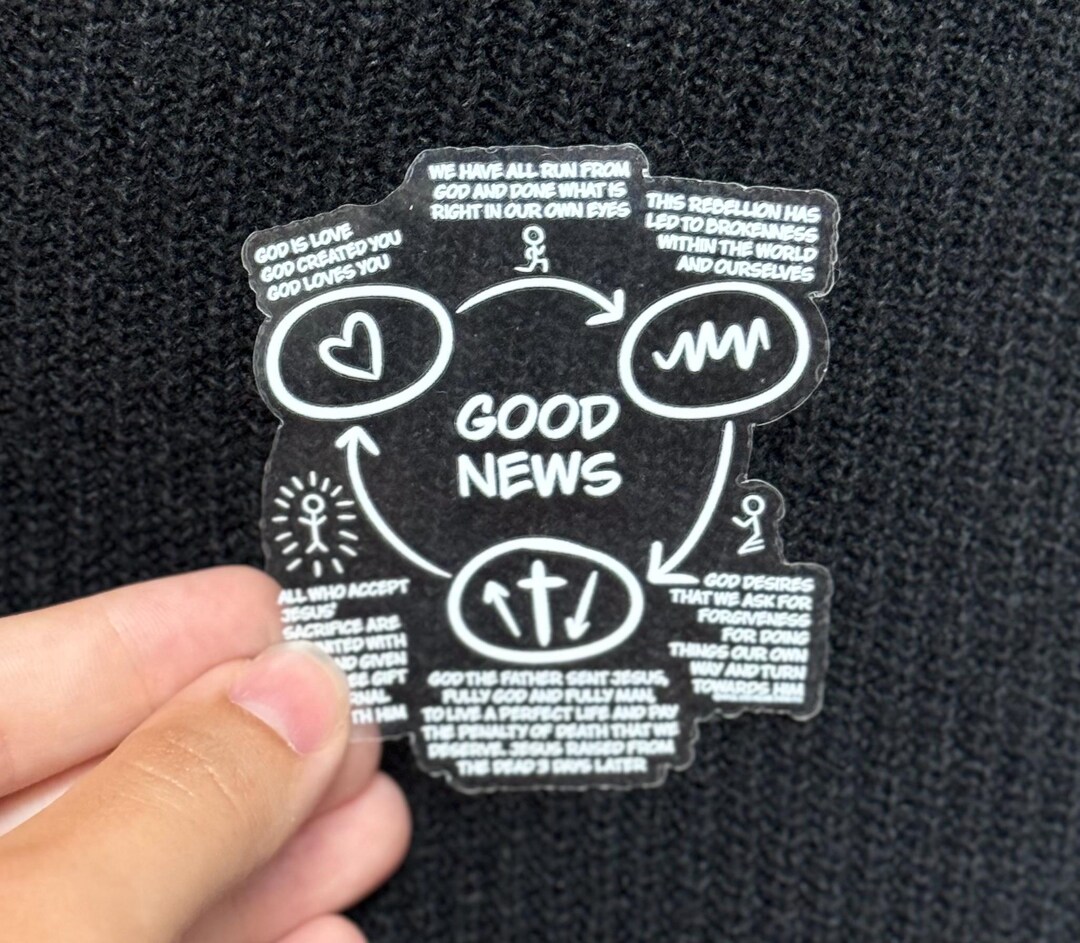 Good News Sticker Translucent Gospel Sticker Waterproof Christian ...