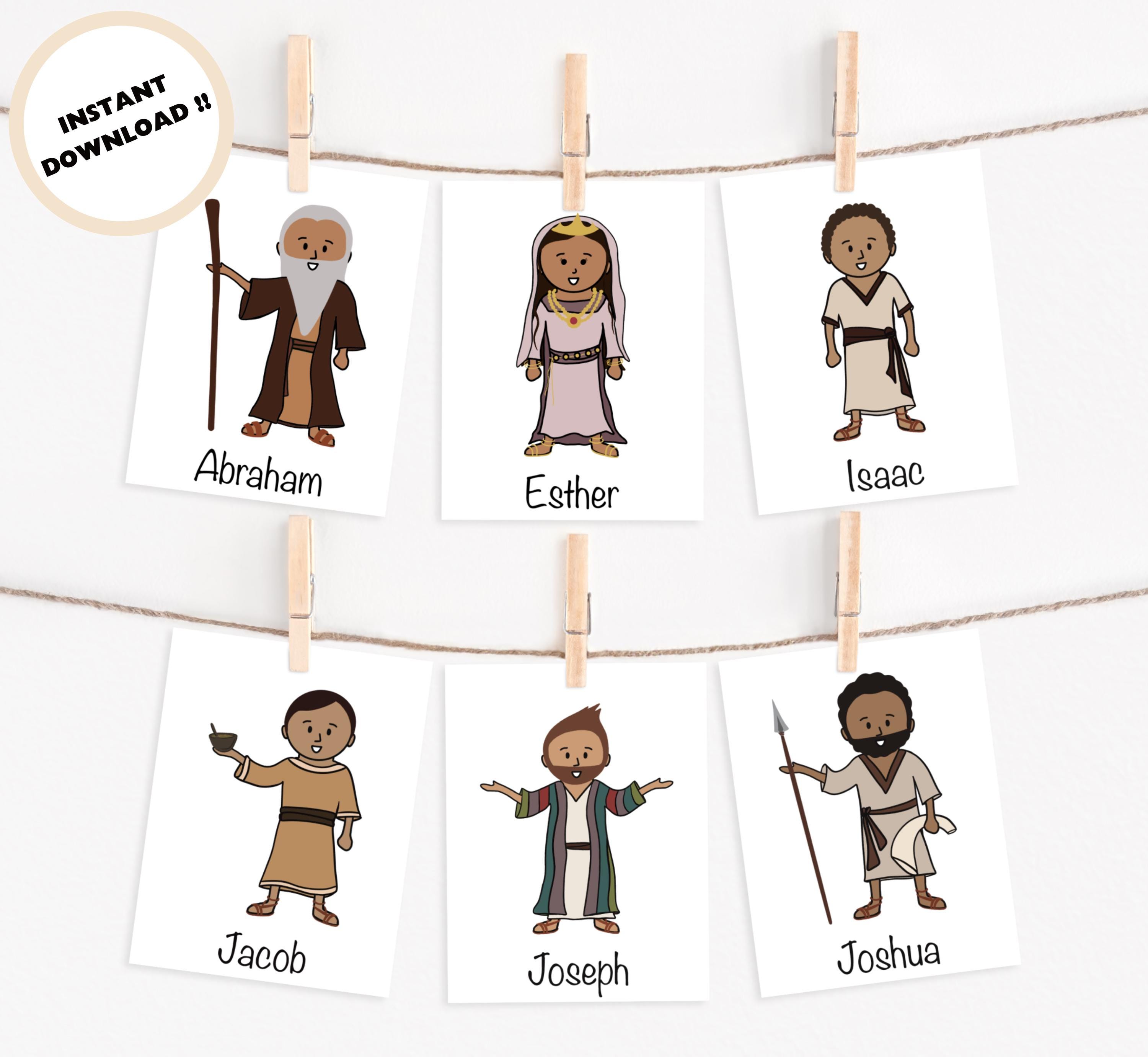 Downloadable Bible Characters | Bible Character Printable | Kids Bible ...
