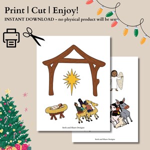 Nativity Scene Kids Activity | Printable Nativity Scene | Downloadable ...