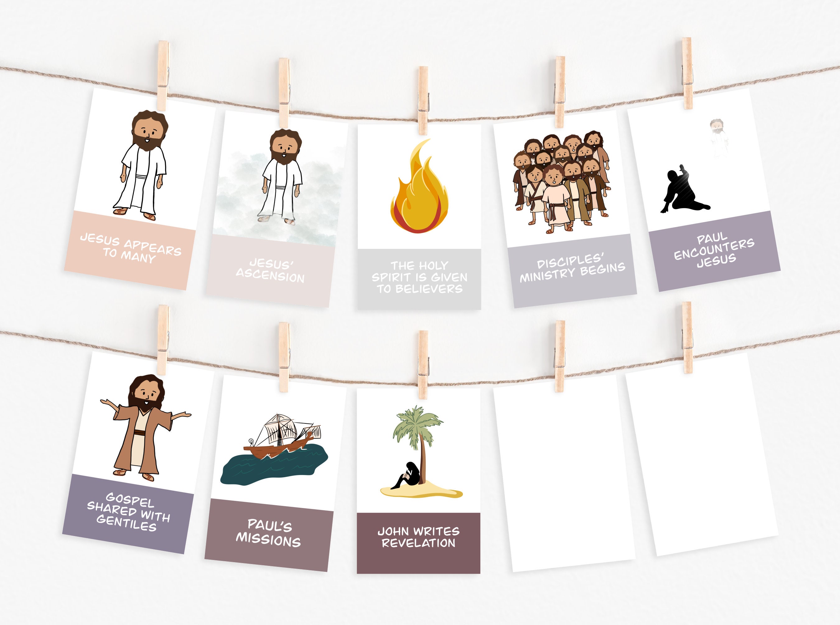 BUNDLE! - Bible Timeline Printable - Christian Homeschool Flashcards ...