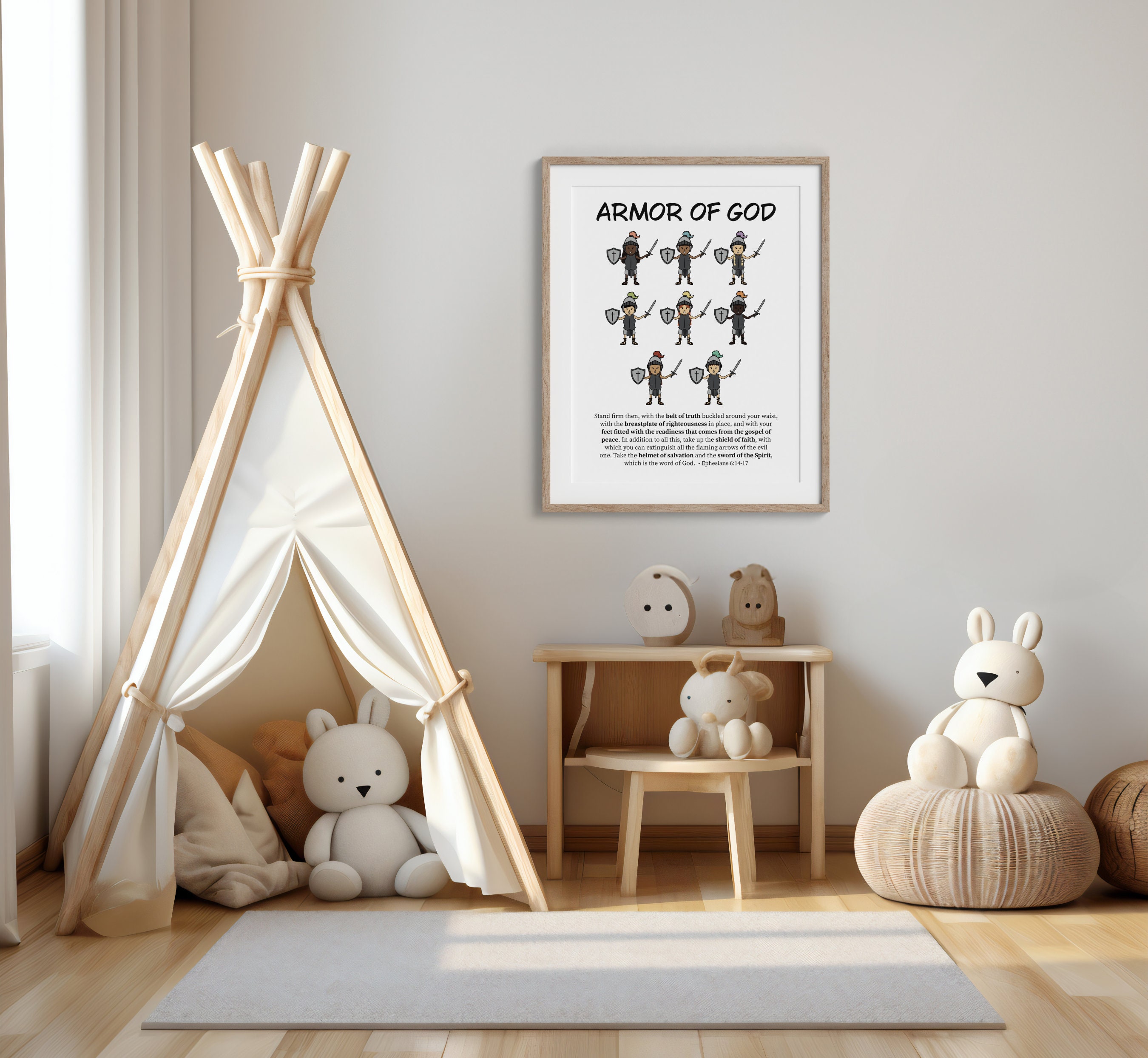 Armor of God Poster Sunday School Classroom Posters Christian Playroom ...