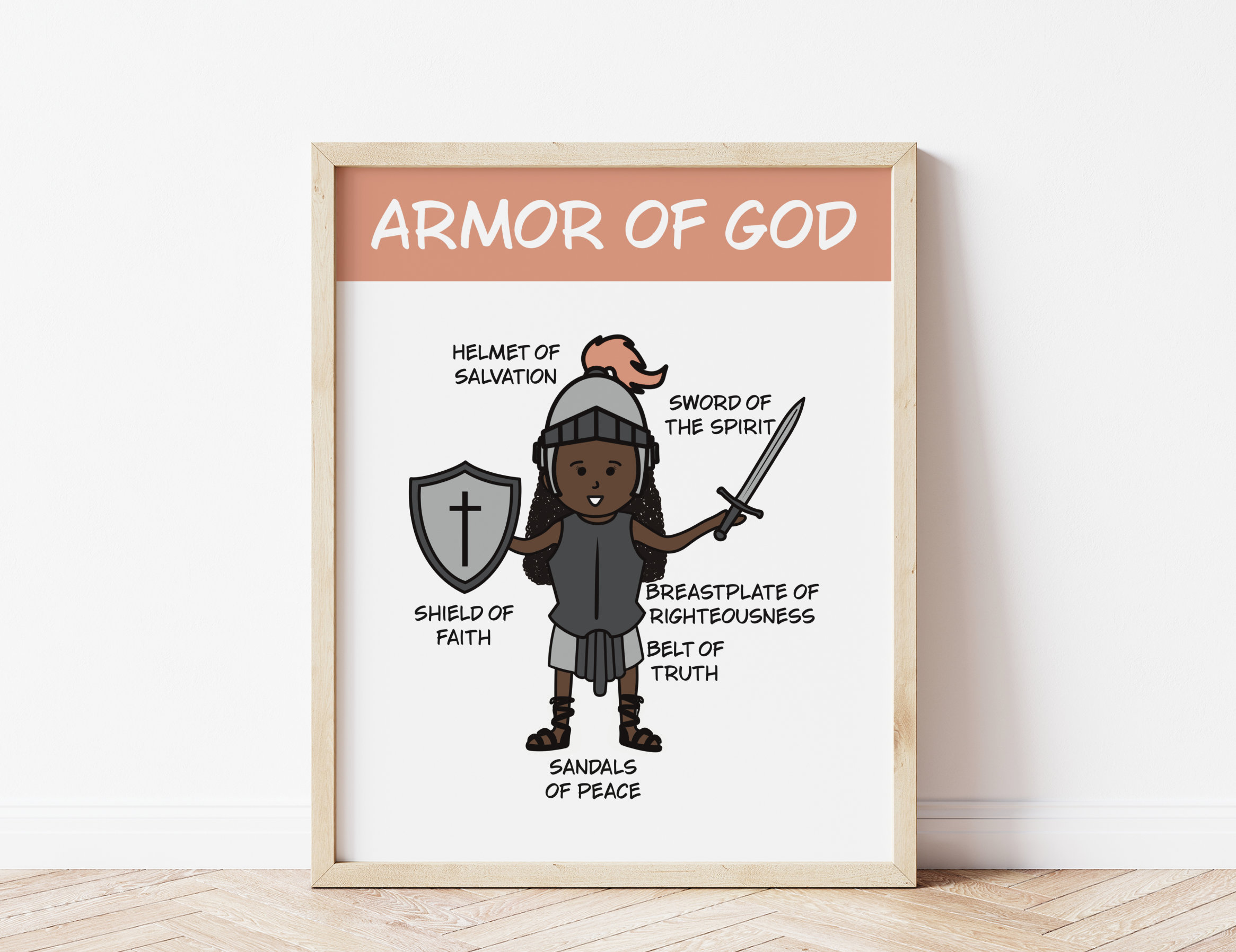 Armor of God Poster Sunday School Classroom Posters Christian Playroom ...