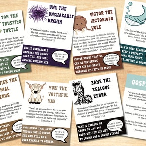 ABC Bible Verse Flashcards Kids Memory Verse Flashcards Homeschool ...