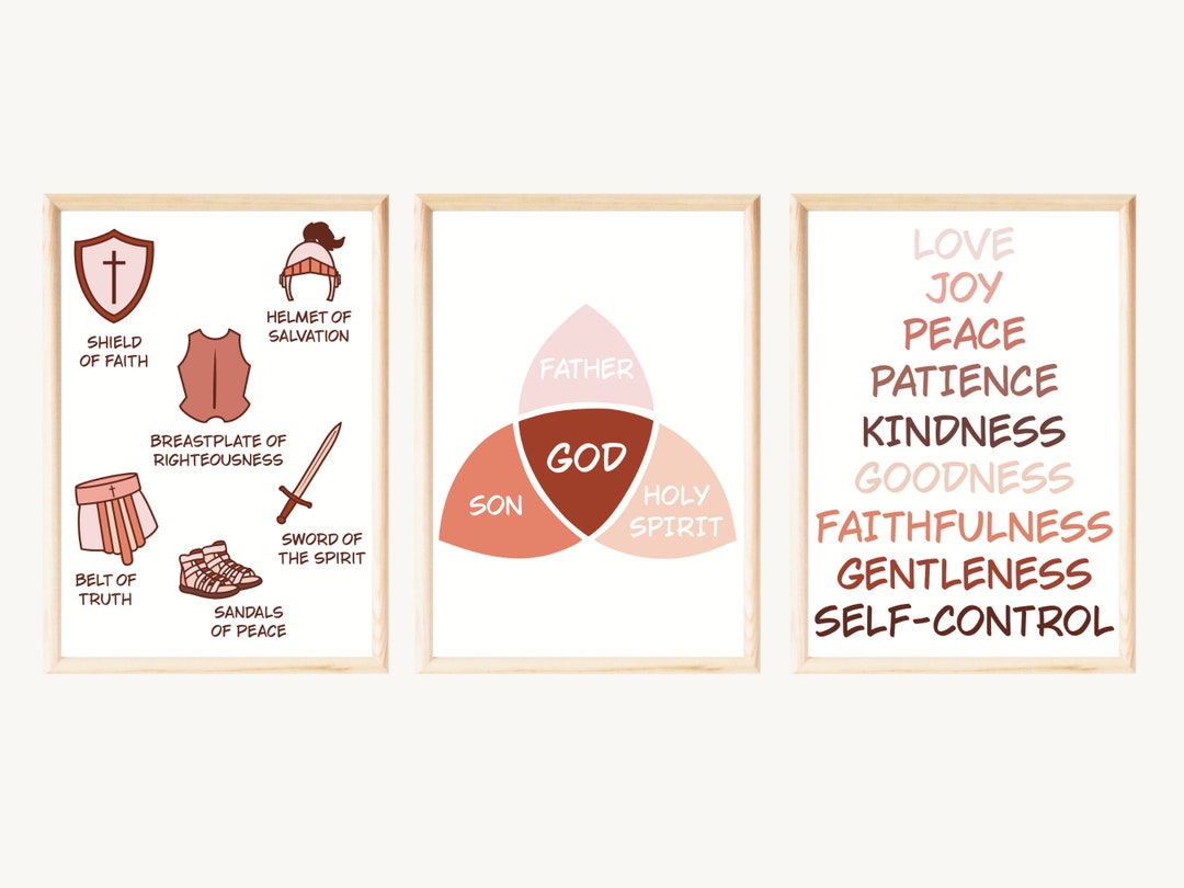 Fruit of the Spirit Armor of God Trinity Wall Art Christian - Etsy UK
