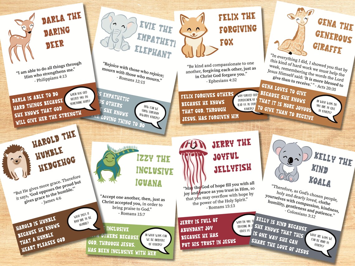 ABC Bible Verse Flashcards Kids Memory Verse Flashcards Homeschool ...