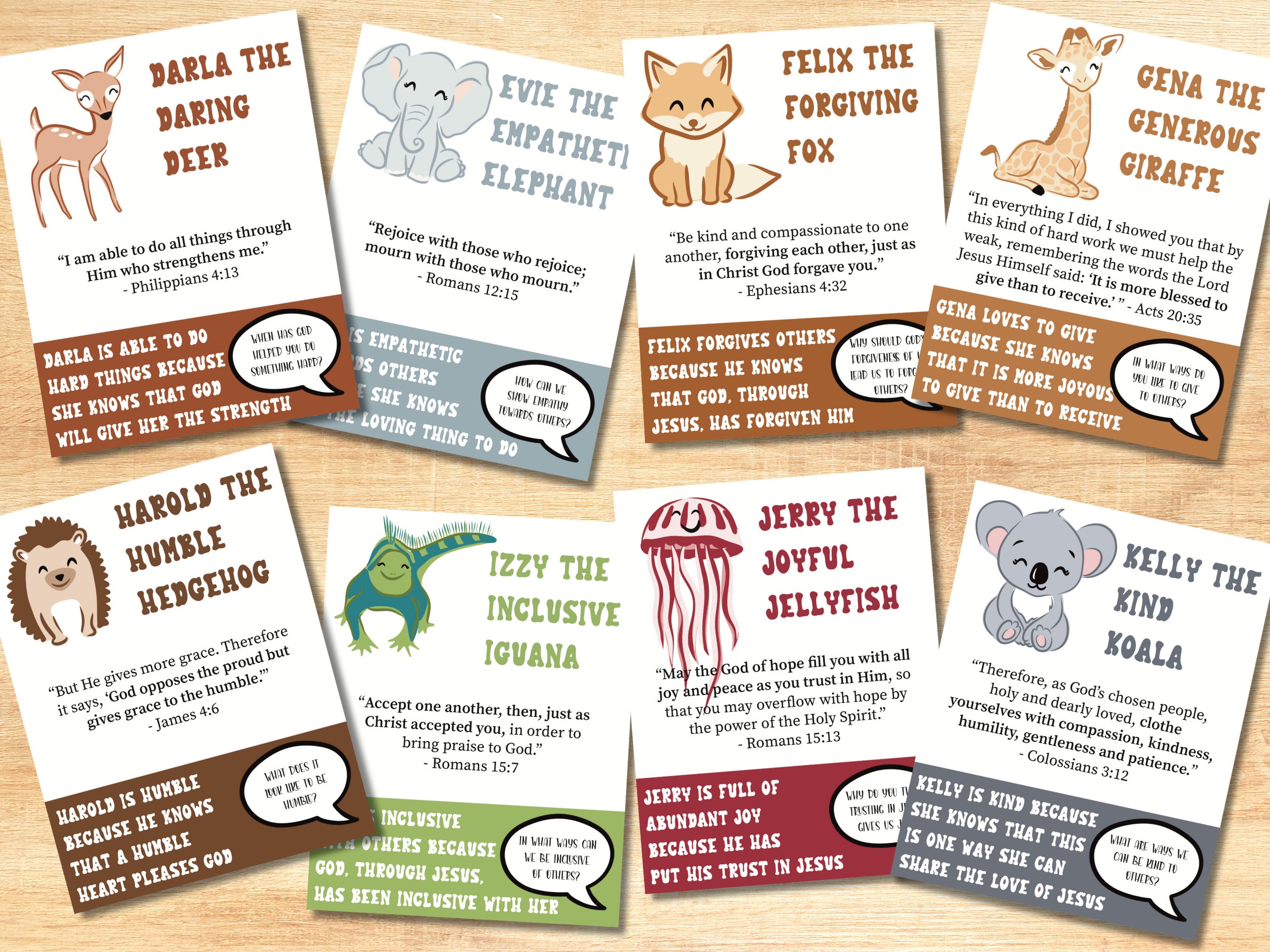 ABC Bible Verse Flashcards Kids Memory Verse Flashcards Homeschool ...