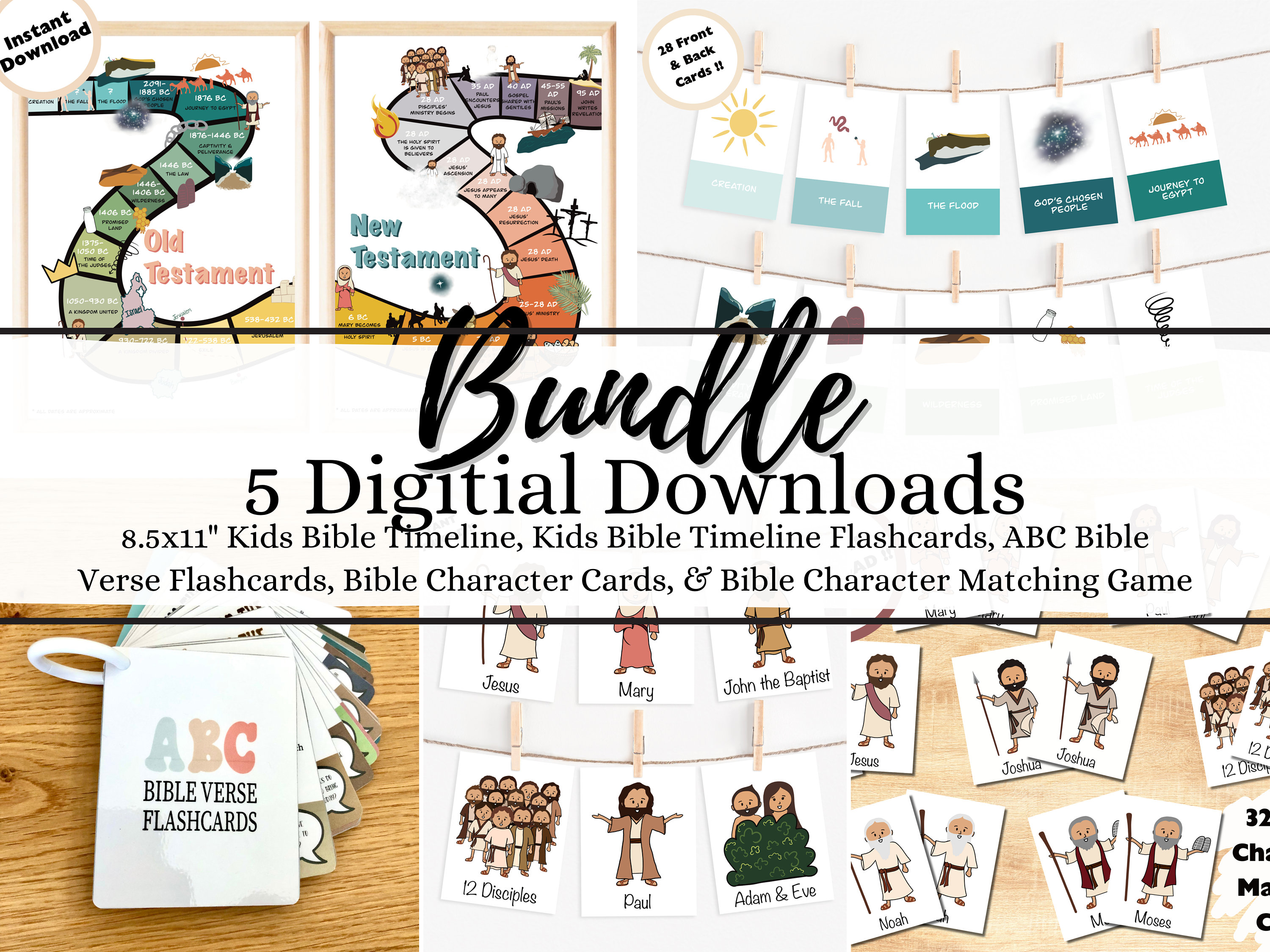 BUNDLE! | Kids Bible Resources | Printable Christian Homeschooling ...