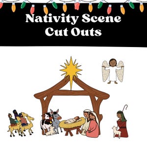 Nativity Scene Kids Activity | Printable Nativity Scene | Downloadable ...