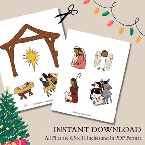 Nativity Scene Kids Activity | Printable Nativity Scene | Downloadable ...