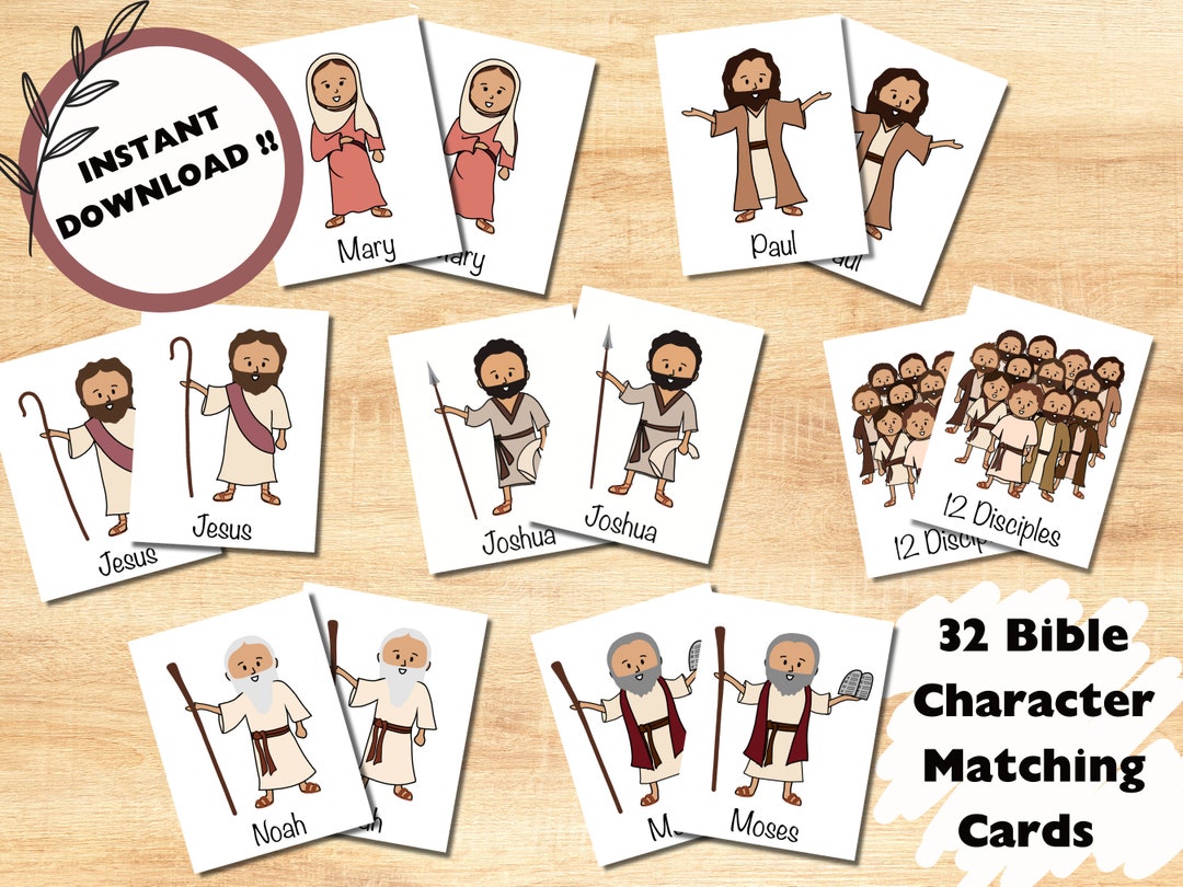 Kids Bible Character Game Christian Kids Activity Printable Bible ...