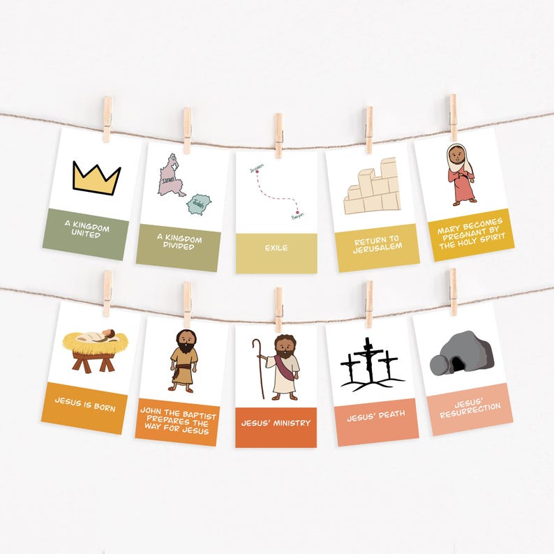 Bible Timeline Flashcards Kids Christian Resources Kids Bible ...