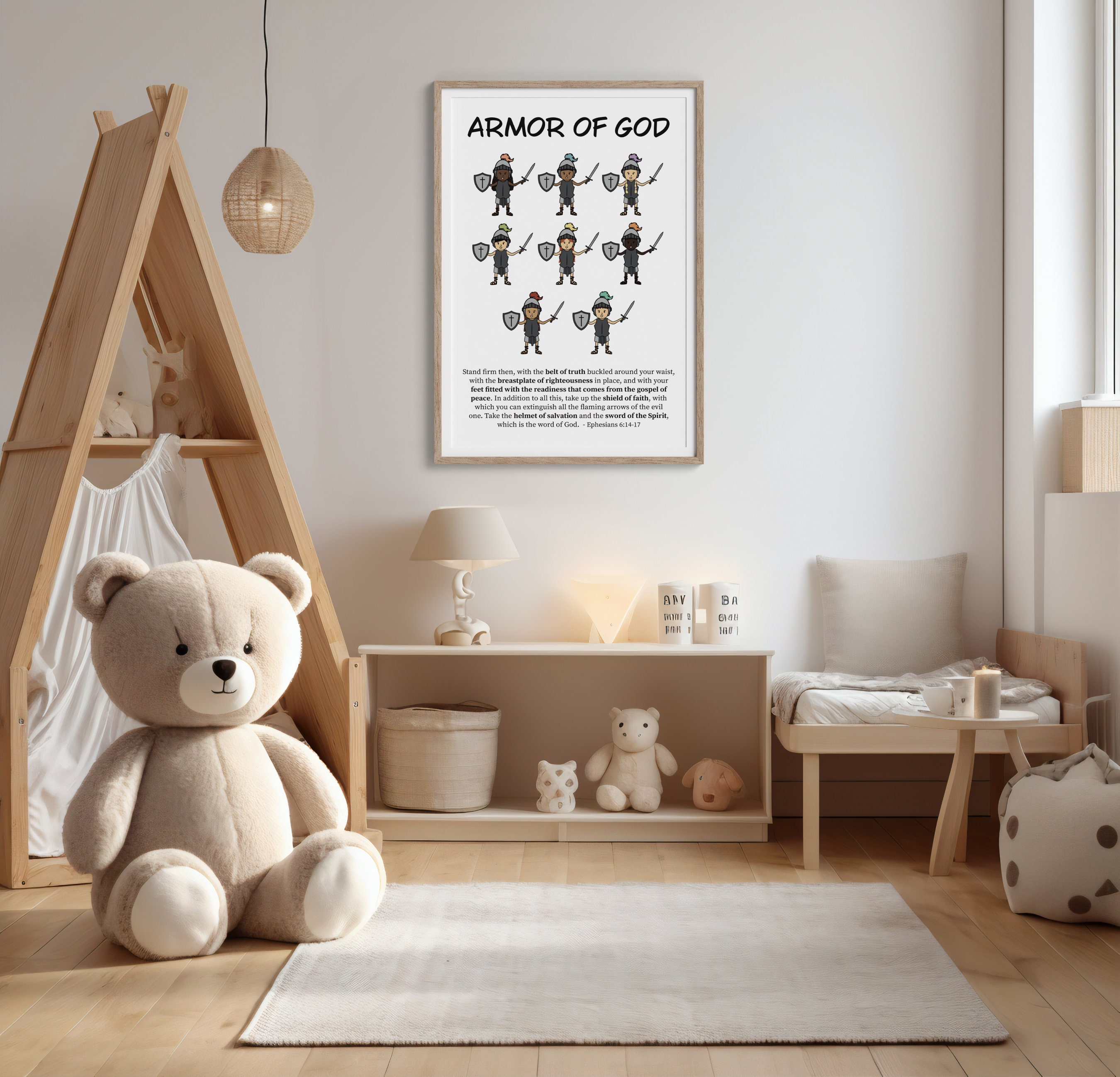 Armor of God Poster Sunday School Classroom Posters Christian Playroom ...