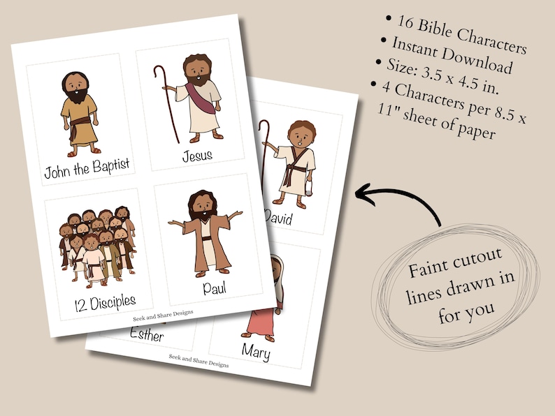 Downloadable Bible Characters | Bible Character Printable | Kids Bible ...