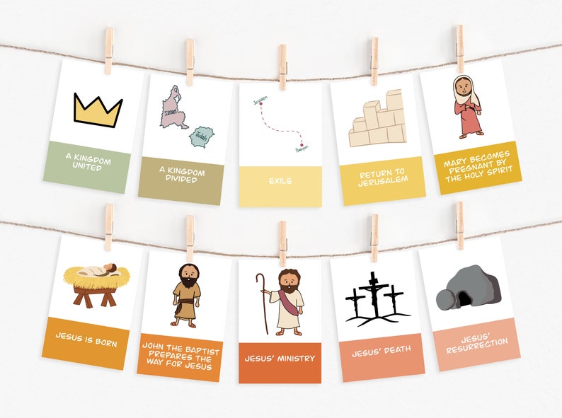 Bible Timeline Flashcards Kids Christian Resources Kids Bible ...