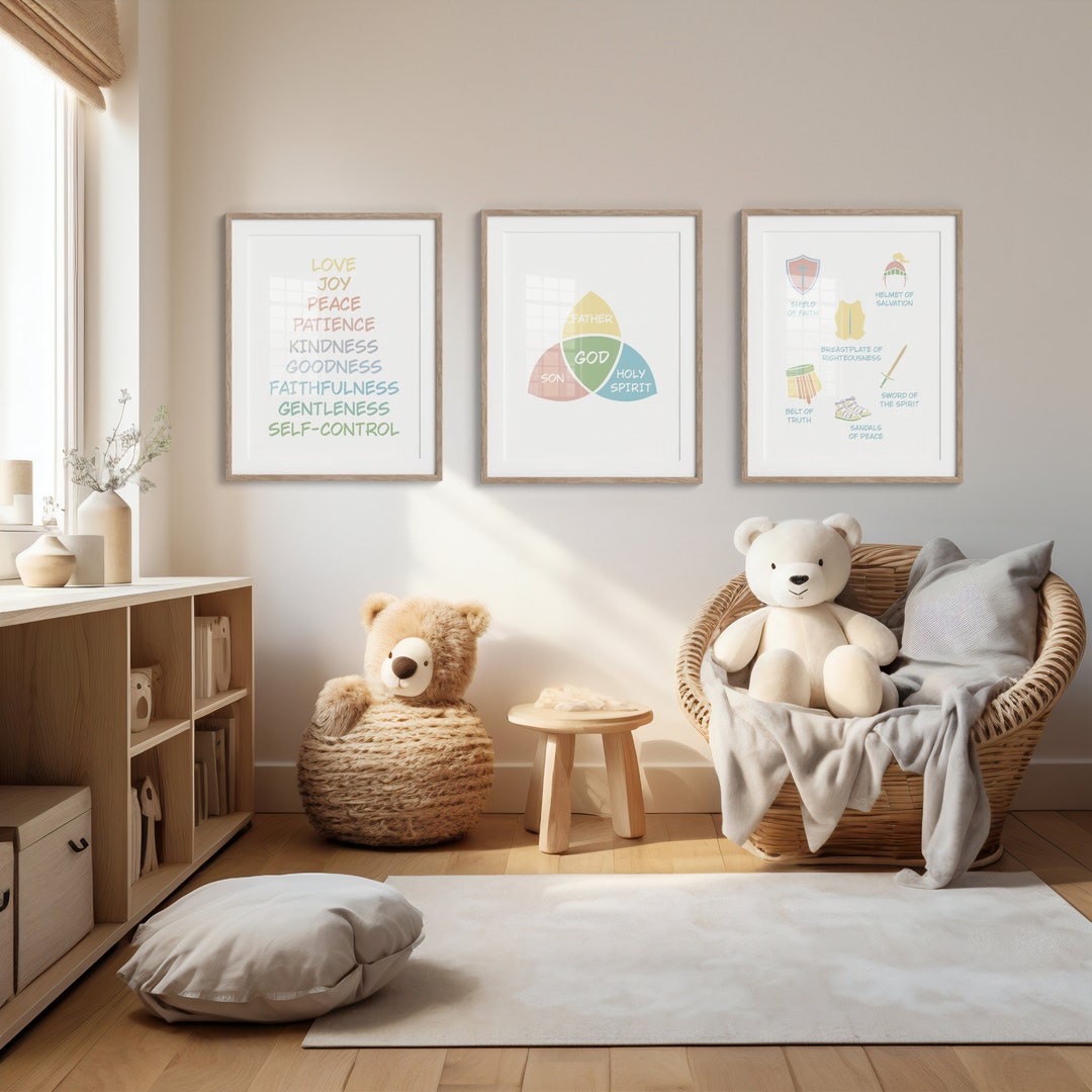 Christian Playroom Decor Christian Pastel Rainbow Nursery Decor ...