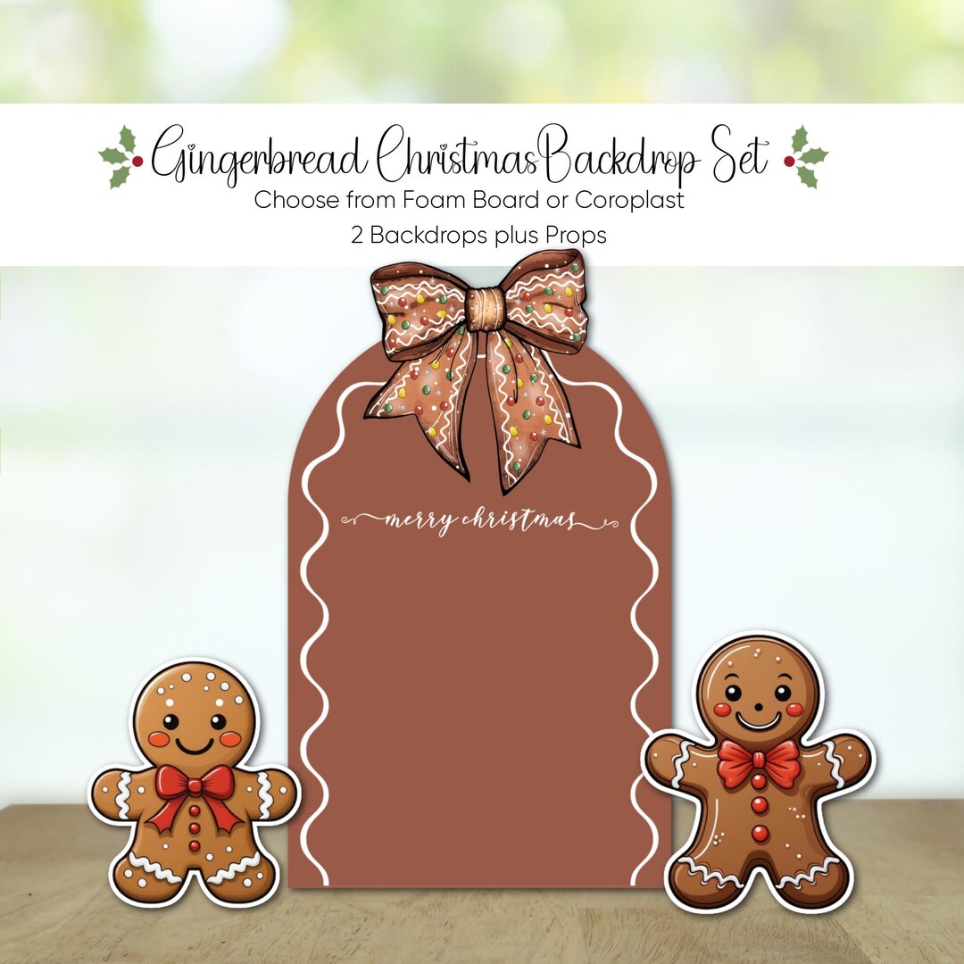 Gingerbread Backdrop Set, Christmas Gingerbread Backdrop Set, Christmas ...