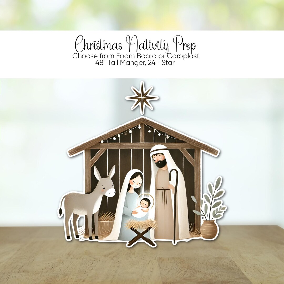 Christmas Nativity Prop, Holiday Nativity Baby Jesus Cut Out. Nativity ...