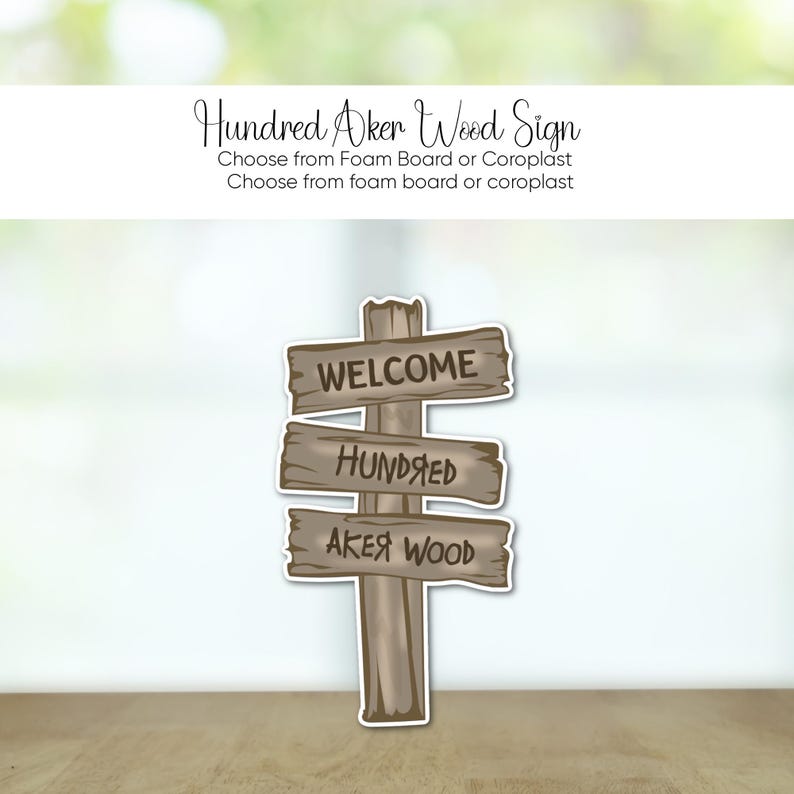 Hundred Aker Wood Sign: Winnie the Pooh Baby Shower Decor - Etsy