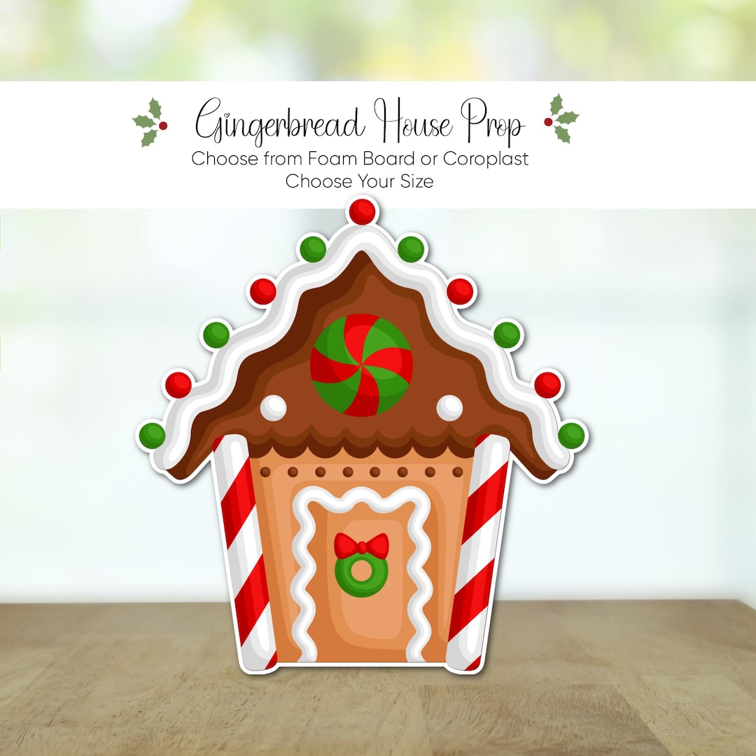 Gingerbread House Cut Out: Christmas Party Photo Prop - Etsy