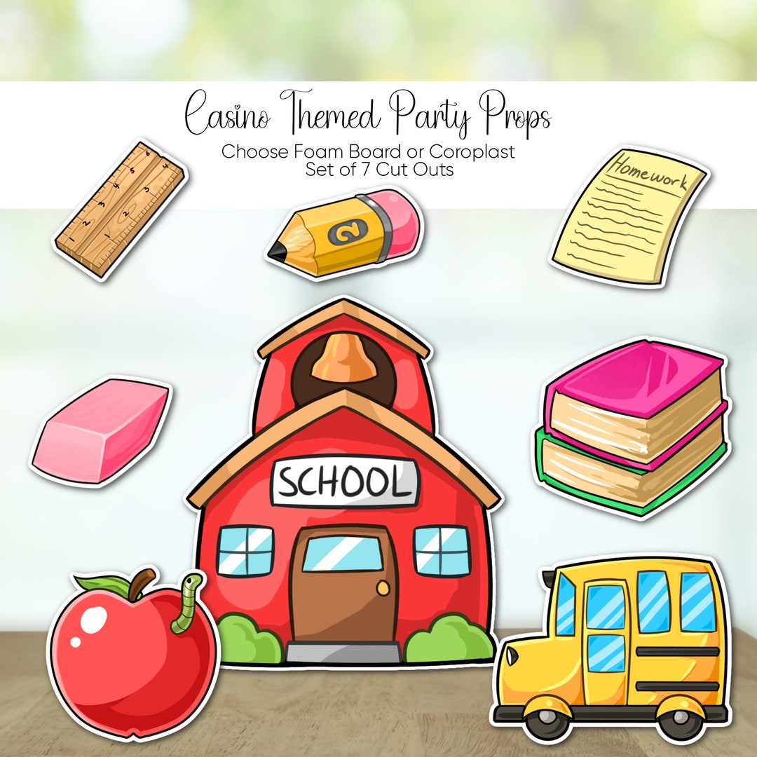 Set of 8 Back to School Cut Outs, Back to School Night Cut Outs, Back ...