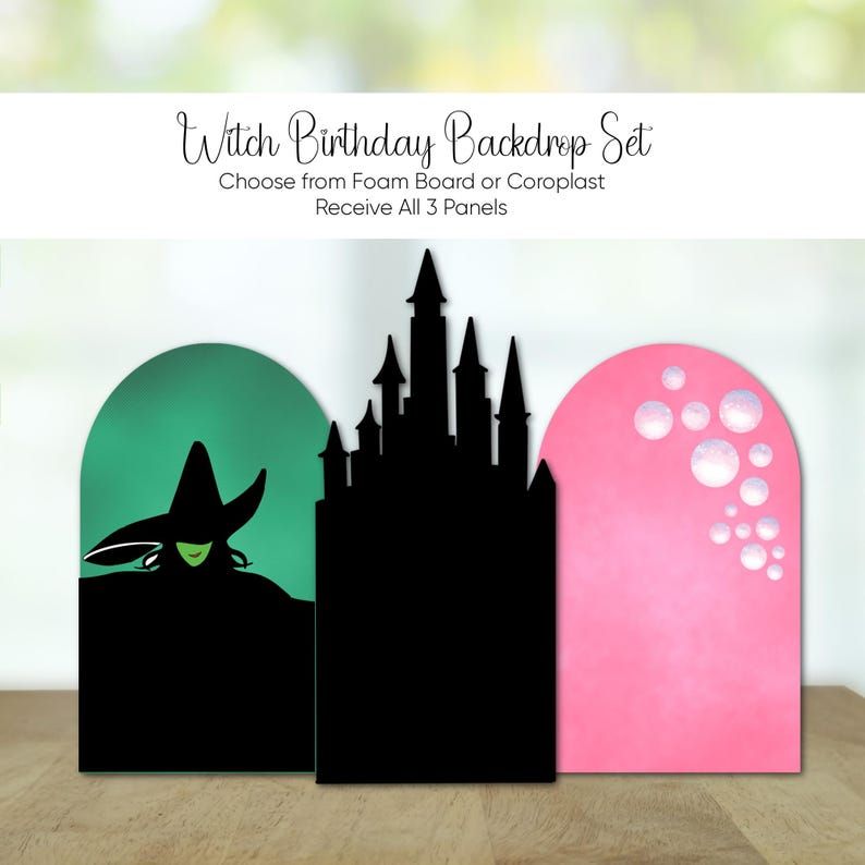 Witch Birthday Backdrop Arches: Castle Theme Party Set - Etsy