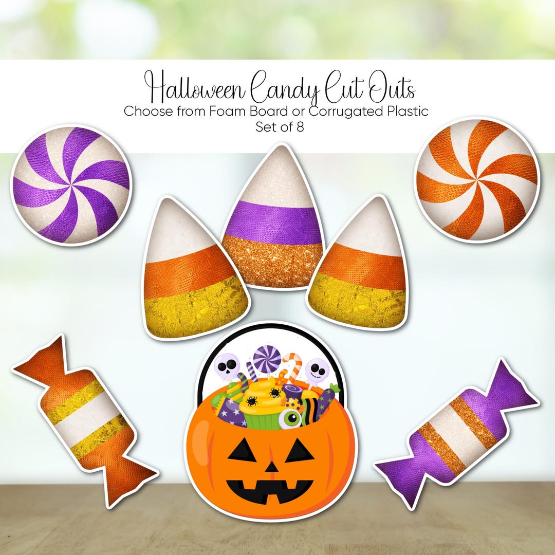 Halloween Candy Cutouts: Party Photo Props & Decorations - Etsy