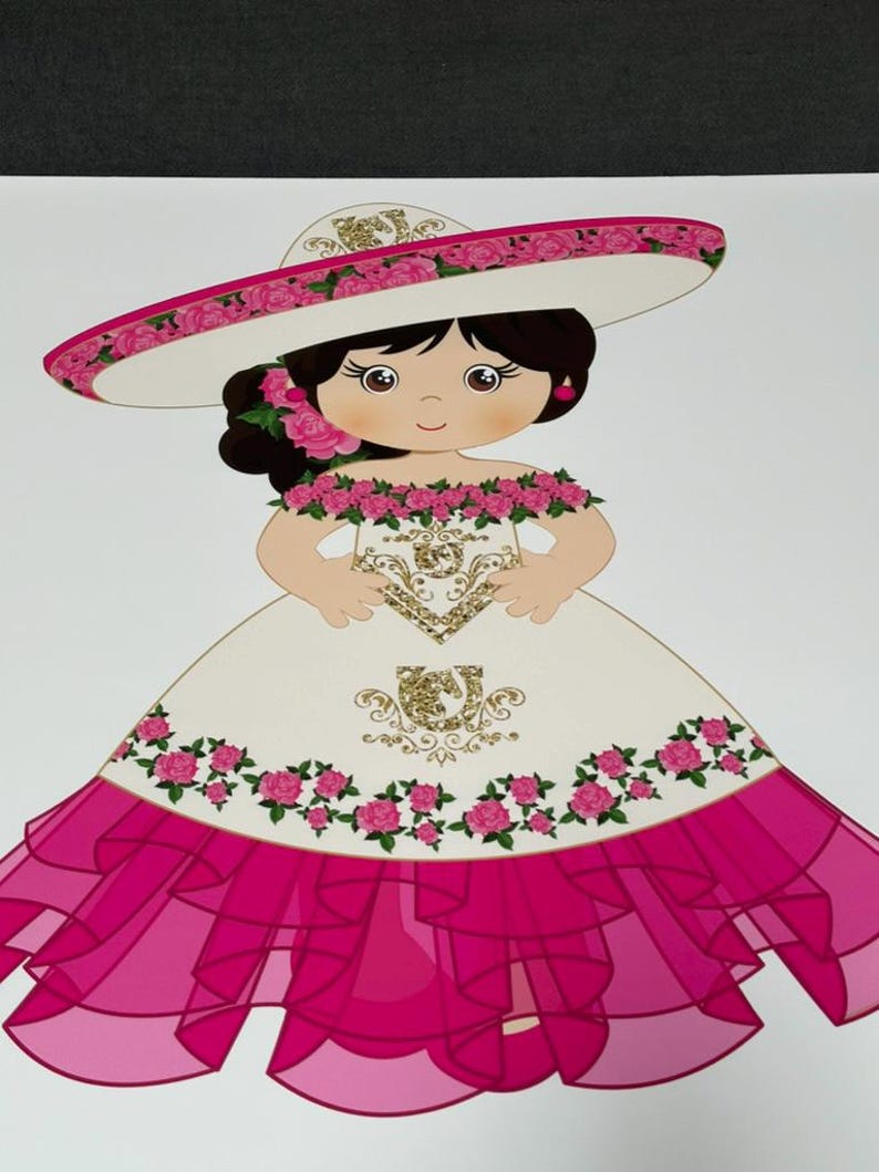 Pink Charra Cut Out: Baptism, Birthday Party Prop (36") - Etsy