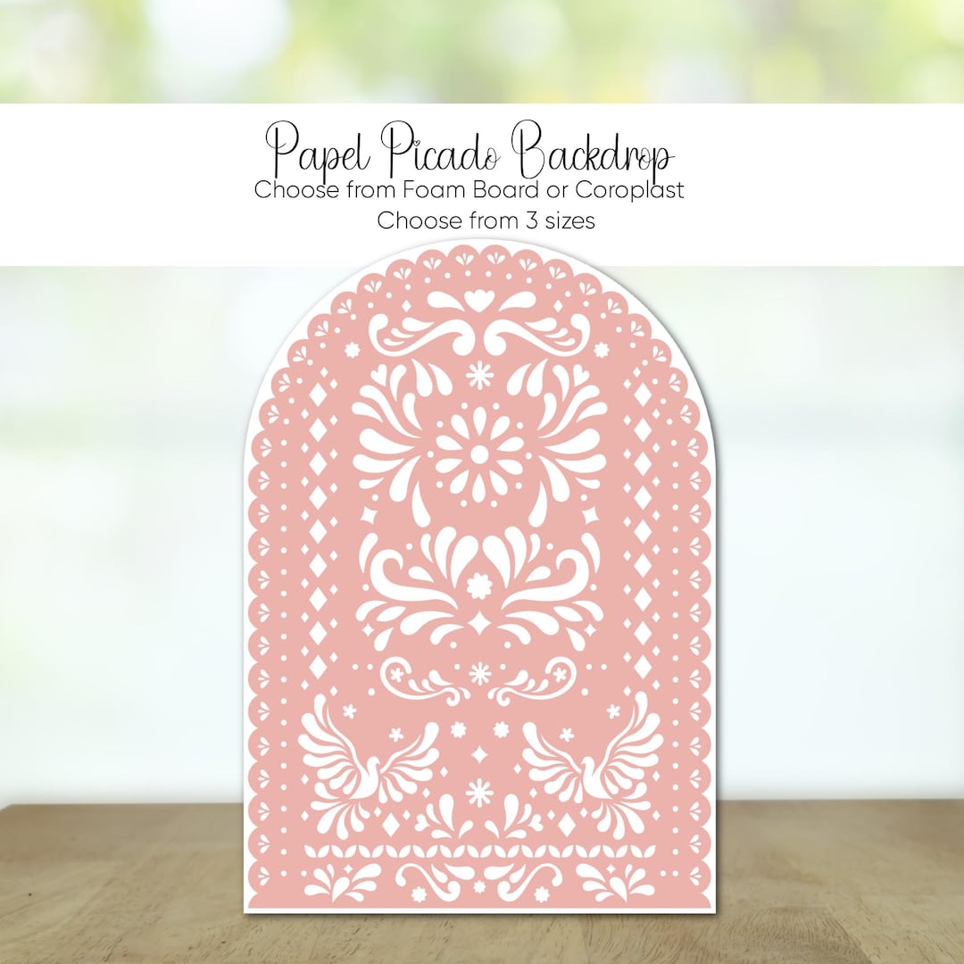 Papel Picado Arch Backdrop and Welcome Sign, Talavera Style Backdrop ...