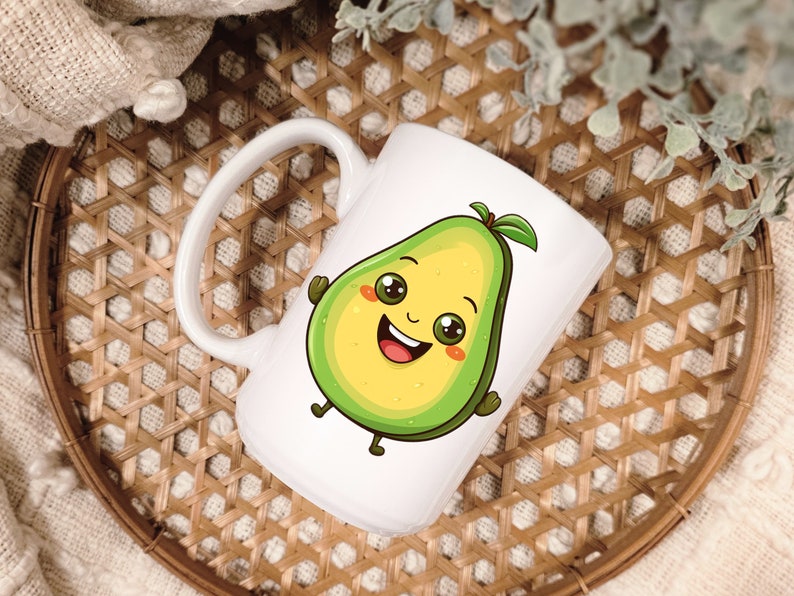 Avocado Adoration: Sip With a Smile Mug - Etsy