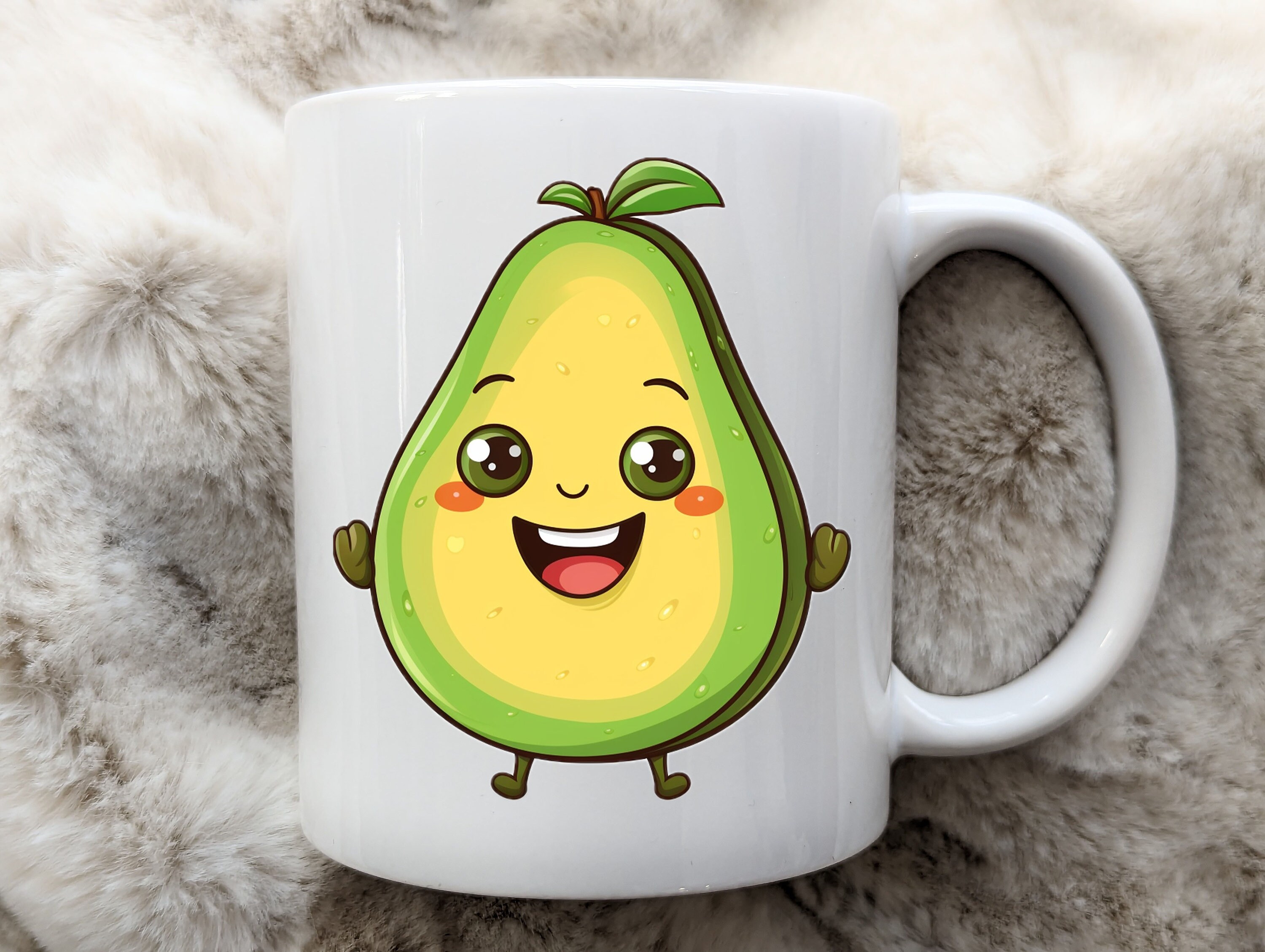Avocado Adoration: Sip With a Smile Mug - Etsy