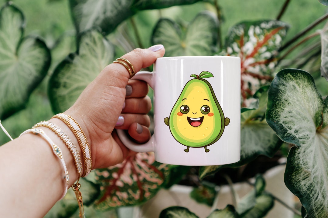 Avocado Adoration: Sip With a Smile Mug - Etsy