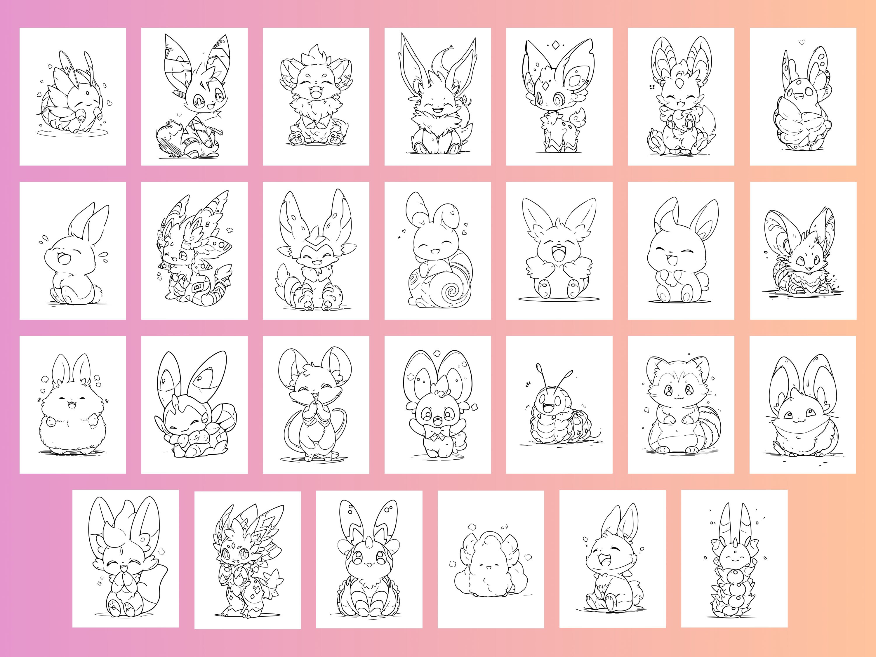 Cutetopia Smiling Critters Coloring Book - Etsy