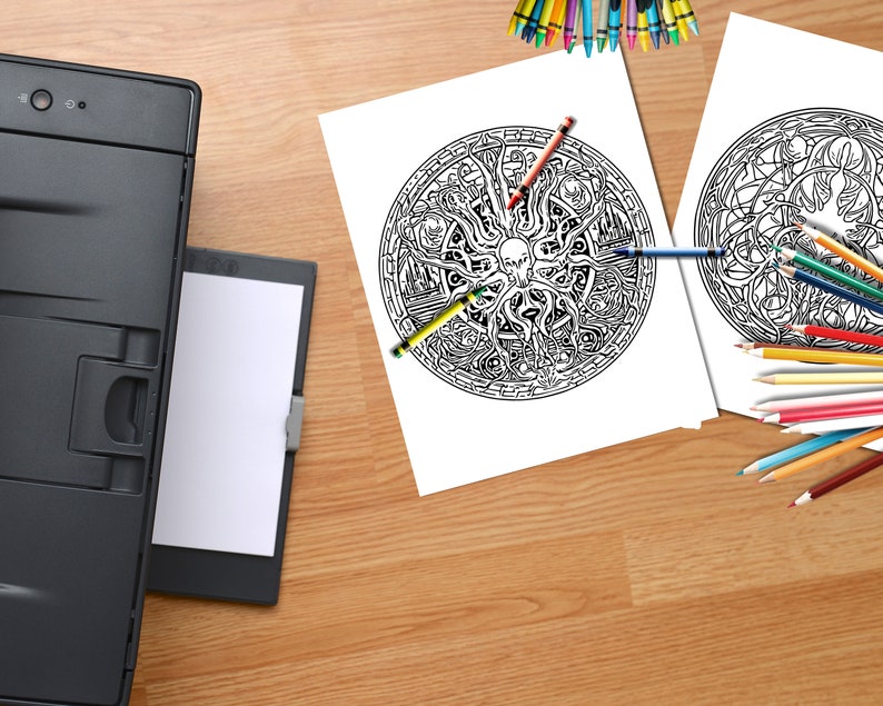 Mandala Eldritch Horror 1 Coloring Book - Etsy