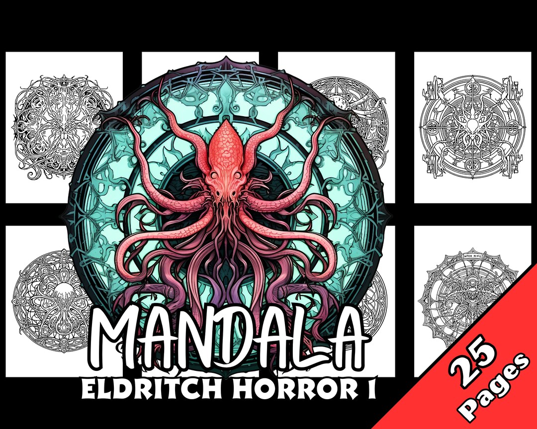 Mandala Eldritch Horror 1 Coloring Book - Etsy