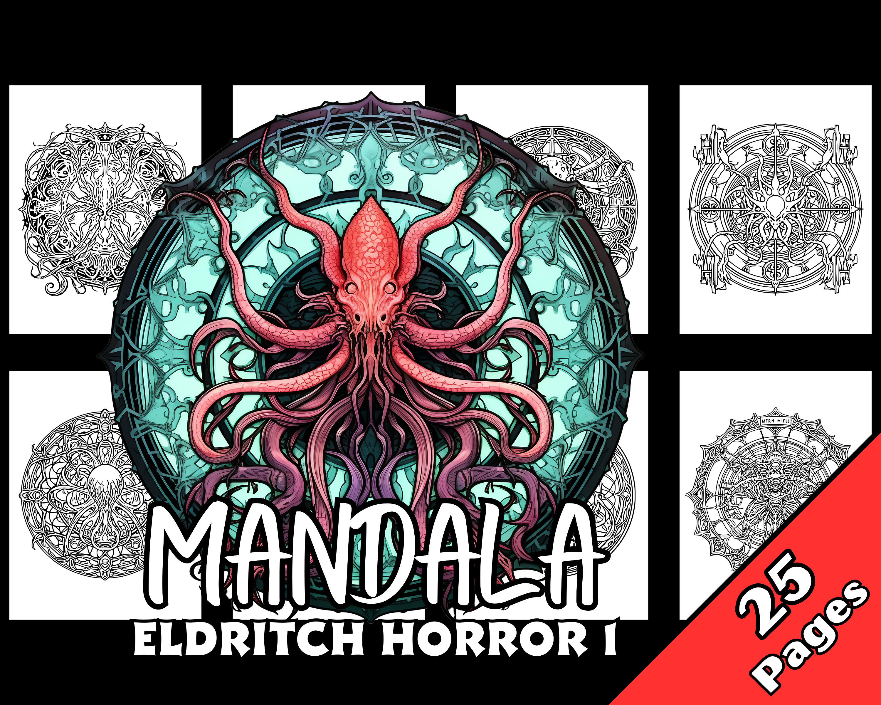 Mandala Eldritch Horror 1 Coloring Book - Etsy